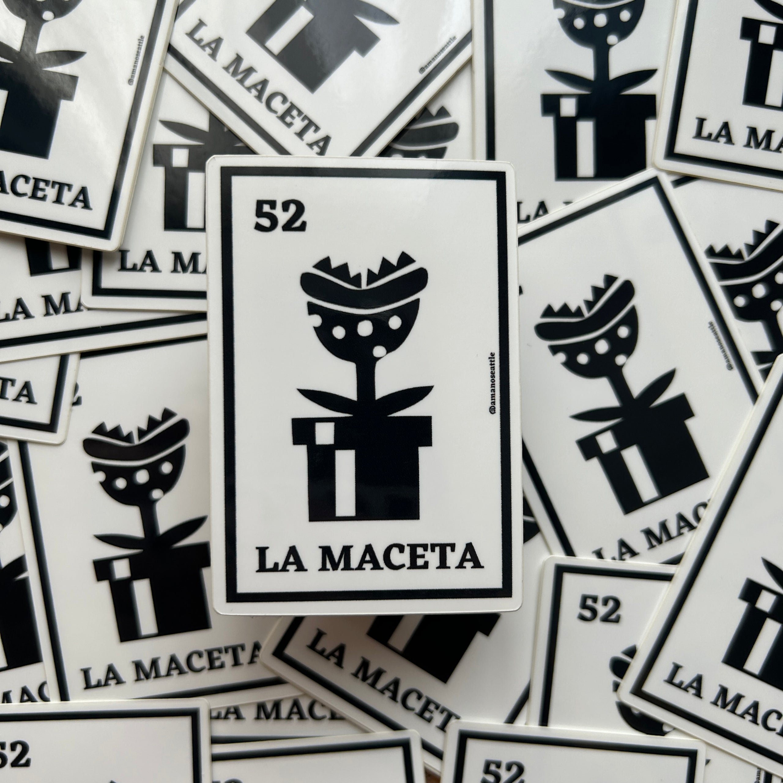Super Mario La Maceta Loteria sticker Piranha plant | Amano Seattle